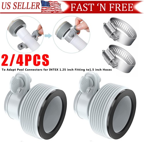 2/4 PCS For Replacement Intex Hose Adapter Pool Filter Pump Conversion ...