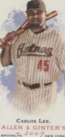 2007 Topps Allen & Ginter's - Carlos Lee #152 Mini Allen & Ginter Back ...