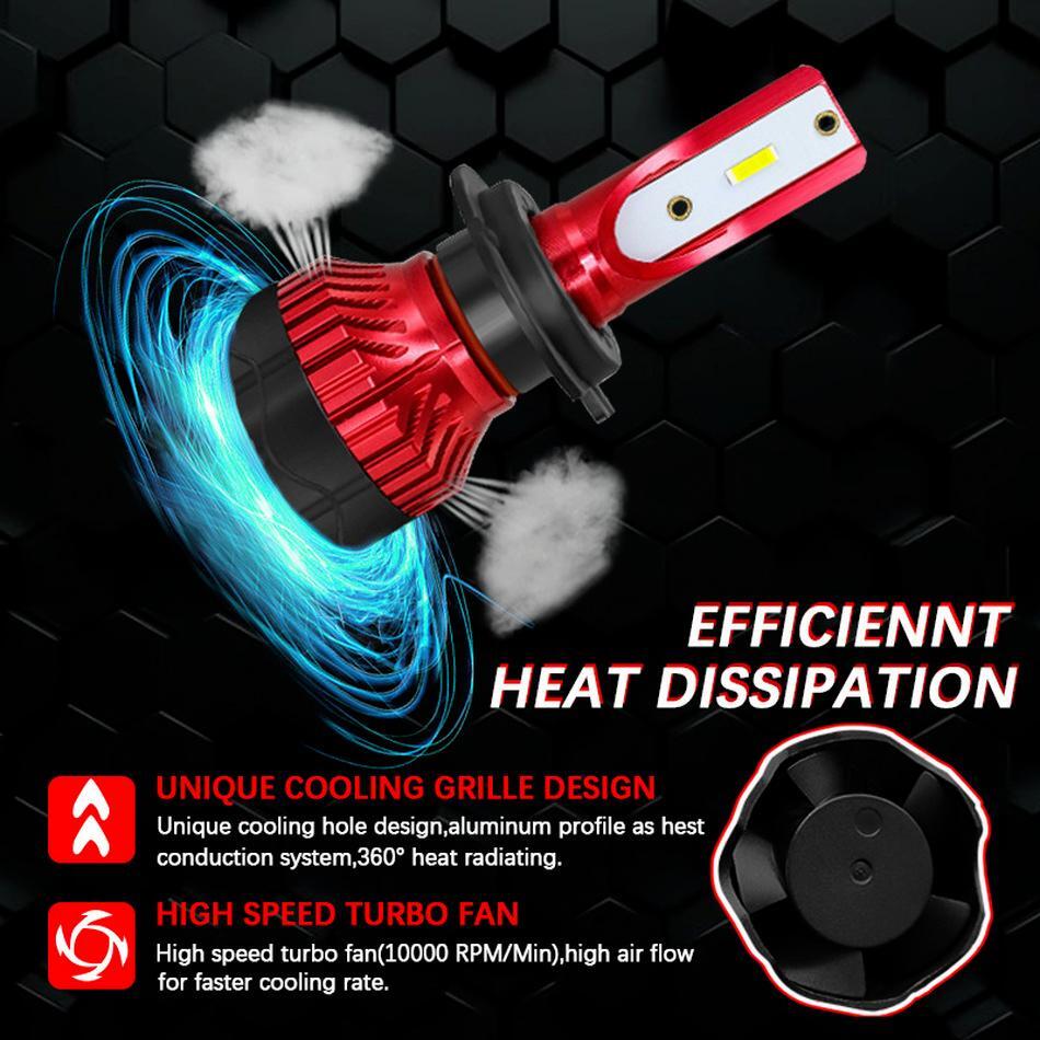 2pcs Color CSP Chip H11 9005 9006 9012 LED Car Headlight Combo Kit ...