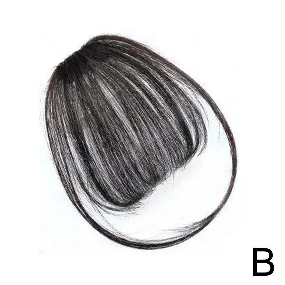 Women Thin Air Fringe Bangs False Fake Hair Extension Clip on Front ...
