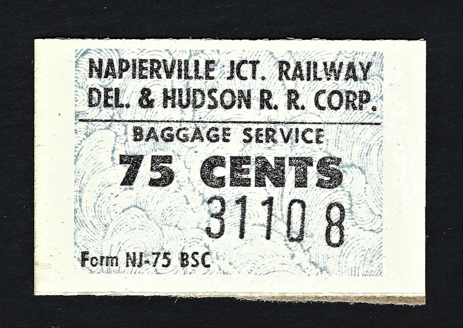 Napierville Junction - Delaware & Hudson Railroad - Baggage Stamp 75 ...