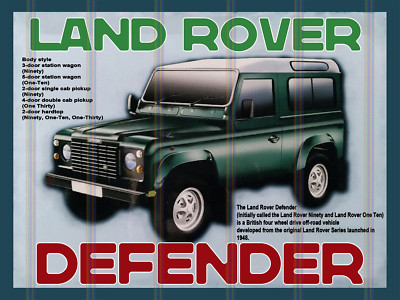 Land Rover Defender Retro tin metal sign art decor gift home | eBay UK