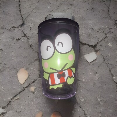 Sanrio Kero Kero Keroppi Glass 4” Tumbler1991 Vintage Hello Kitty Frog ...