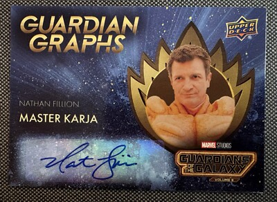 NATHAN FILLION MASTER KARJA AUTO SSP 2024 GUARDIANS OF THE GALAXY VOL 3 ...
