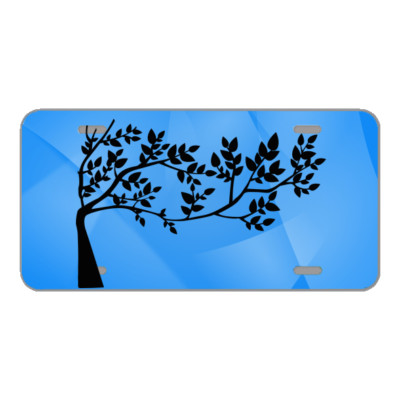 Custom Novelty License Plate With Gorgeous Slanted Tree Design | eBay