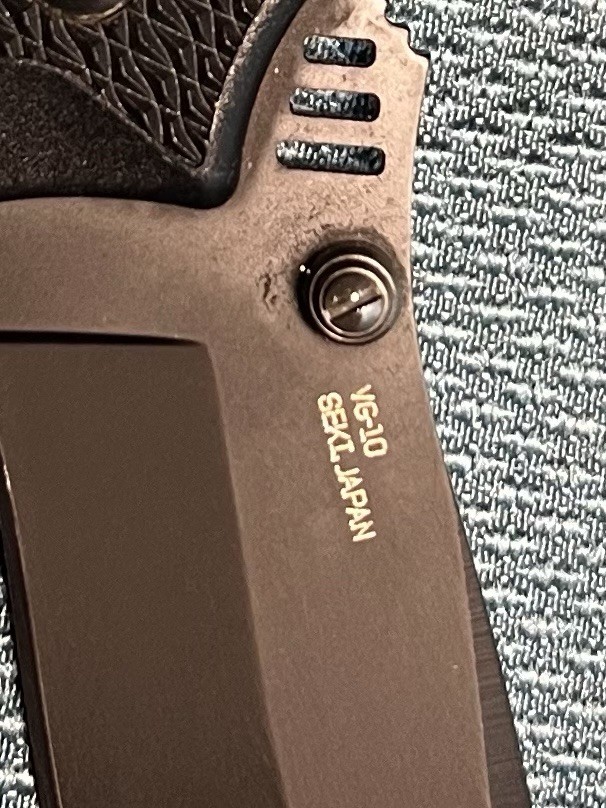 SOG Vulcan Mini VG-10 Seki Japan Arc Lock Black Folding Pocket Knife ...