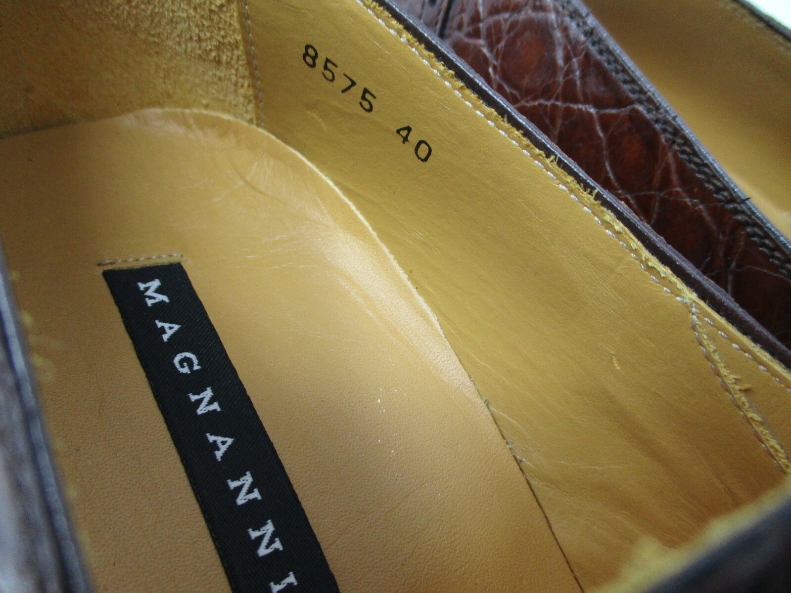 Magnanni Crocodile Cognac Single Monk Strap size 7 US (8575) 684 | eBay