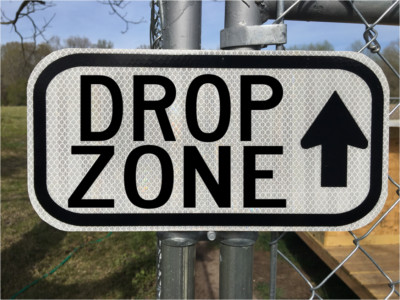 DROP ZONE road sign - DOT style - Parachute Marines Army Special Forces ...