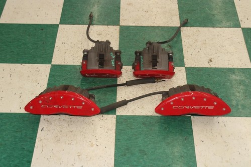 05-13 Corvette Aftermarket Red Covers Set 4x Front Rear LH RH Brake ...
