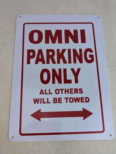 Dodge Omni Parking Only Sign GLH GLHS GLHT Garage Man Cave Custom | eBay