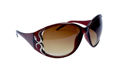 Sunglasses Women Brown Silver Snake Frame Oversize UV400 Brown Lens | eBay