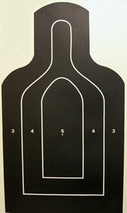 M-9 DOD US Army 25 Meter E Silhouette 9mm Pistol Target, 23.5" x 39" | eBay