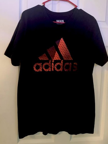 Adidas Men's Badge of Sport Basic Tee Black L,VGC, Soft,Lightweight | eBay