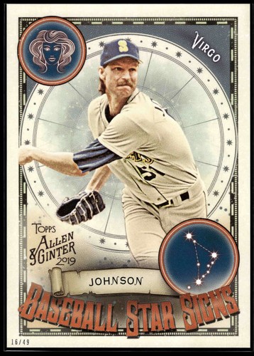 Randy Johnson 2019 Allen and Ginter Baseball Star Signs 5x7 #BSS-26 16/ ...