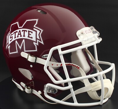 MISSISSIPPI STATE BULLDOGS Riddell Speed Full Size AUTHENTIC Football ...