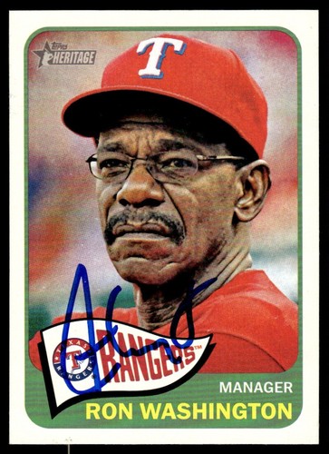 2014 Topps Heritage Baseball Ron Washington Texas Rangers #274 Signed ...