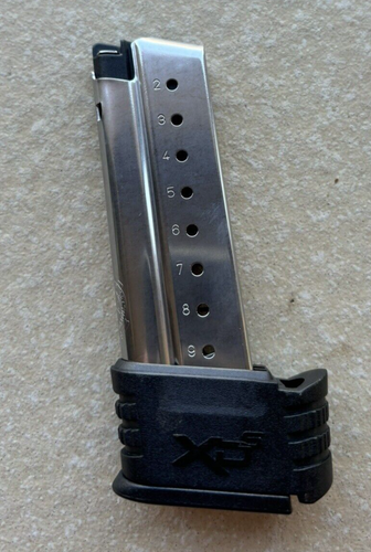 Springfield Armory XD-S 9mm Stainless Steel 9-Round Magazine w/ Sleeve ...