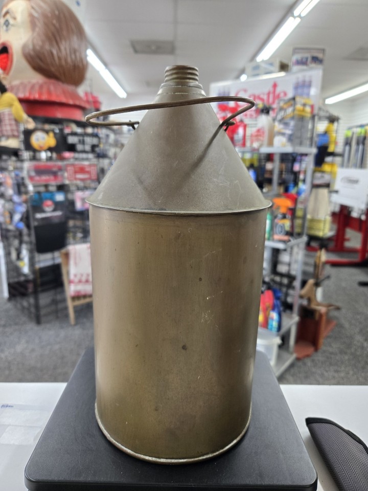 Antique Solid Brass Powder Can Stamped USLSS (US Life Saving Service ...