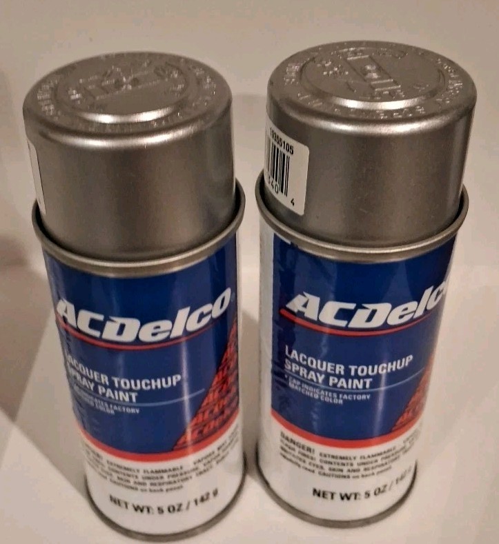 2 NEW cans 19355105 GM ACDelco Silver Ice Quicksilver Paint Spray 17U ...