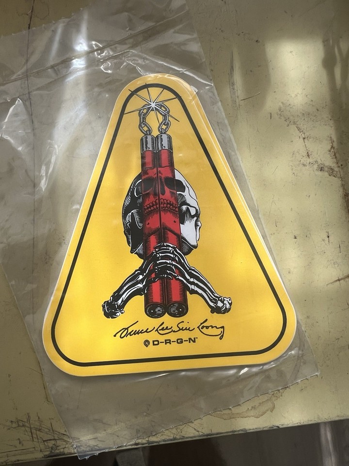 DRGN by Bruce Lee x Powell-Peralta Classic Skull & Nunchucks Sticker 10 ...