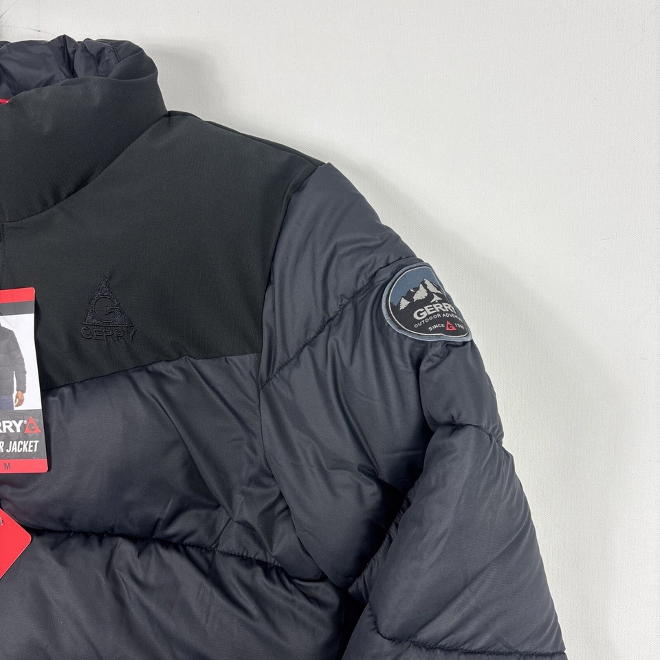 Gerry Mens Heritage Edition Heavy Puffer Jacket Elastic Cuff Black ...