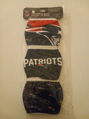 New England Patriots NFL - 3 Pack Adult Cloth Face Mask Covering - NEW ...