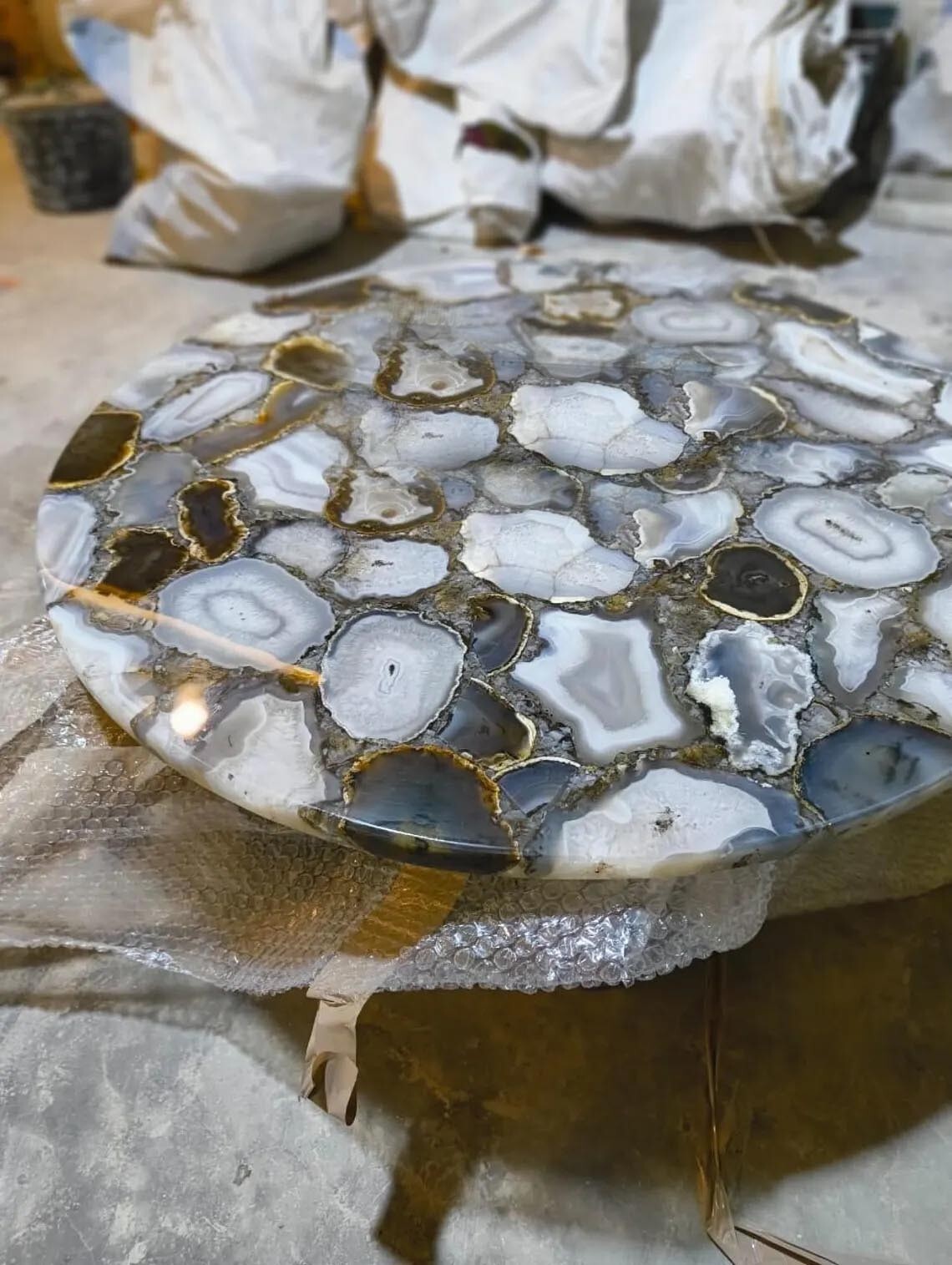 antique agate table/ agate dining table/ agate coffee table/ agate ...