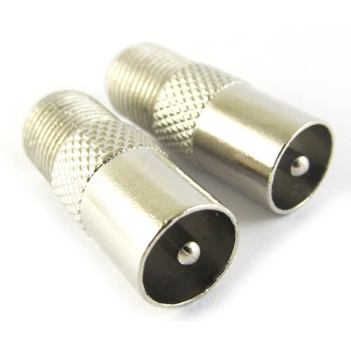 1pc F Type F Female to TV PAL Male plug Coaxial Connector Adapter ...