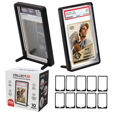 PSA Graded Trading Card Frame Display with Folding Stand | 10 Pack ...