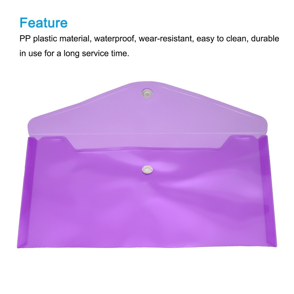 A5 PURPLE STUD WALLETS POPPER Envelope Folders School Office Document Wallets,uk | eBay UK