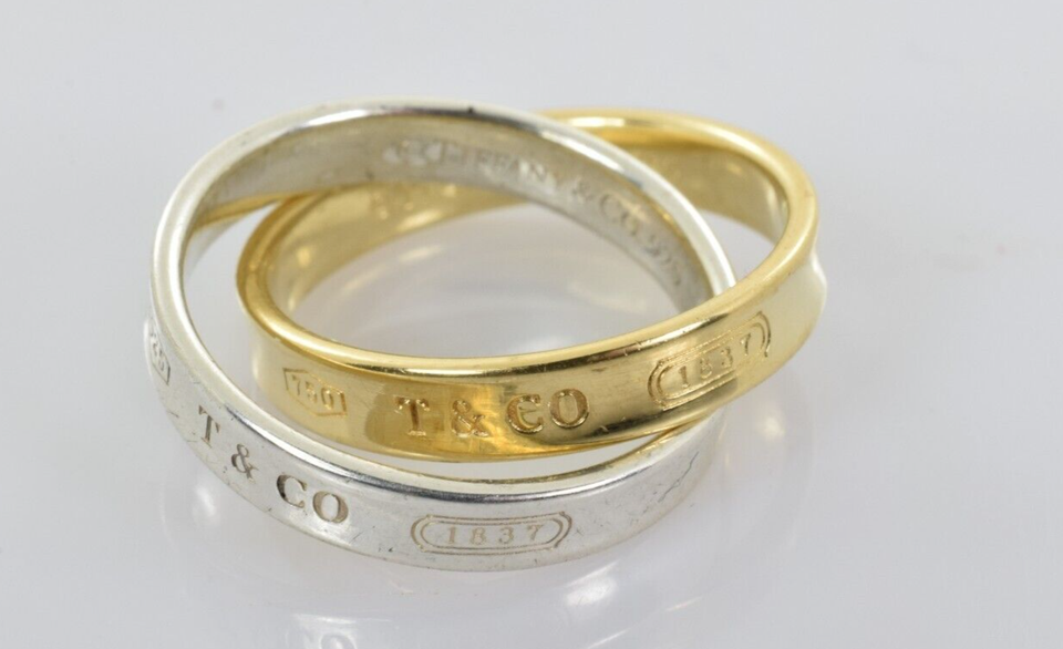 Tiffany & Co. Interlocking Circles Ring - Sterling Silver & 18k Gold ...