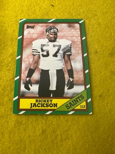 RICKEY JACKSON , NEW ORLEANS SAINTS , 1986 TOPPS NFL FOOTBALL CARD 346 ...