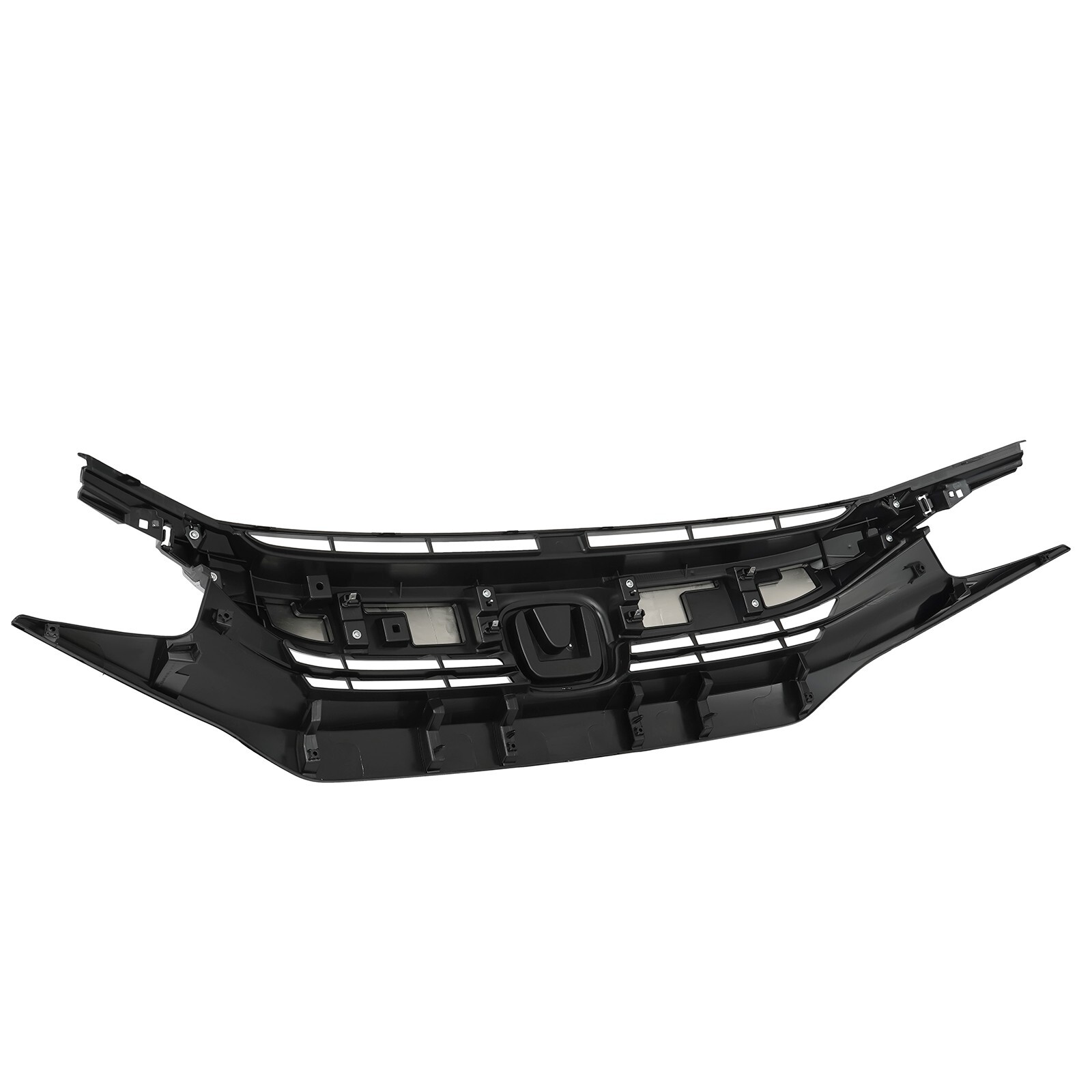 For 2016-2018 Honda Civic Front Bumper Grille W/Chrome Molding & Cover ...