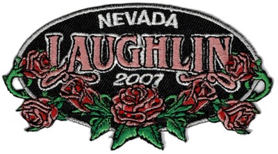 Laughlin Nevada 2007 biker rally iron-on patch red roses NOS | eBay