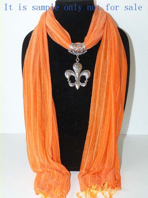 4 Scarf Pendant Charm Holding Antique Bronze Pewter Tube Slide Scarves ...