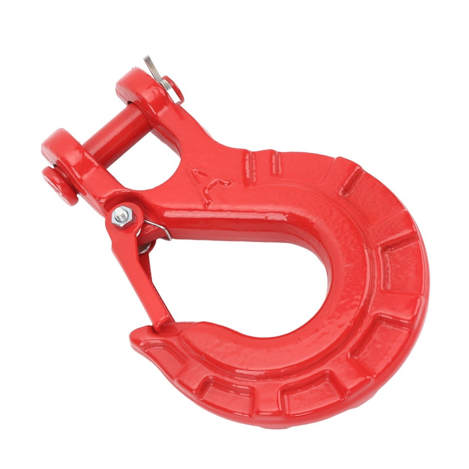⁺Red Trailer Chain Hook 3/8in Alloy Steel 15T Versatile Secure ...