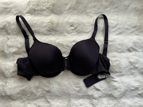 Chantelle Sexy Spacer Underwire T-Shirt Bra 32DDD Black Satin/ Lace | eBay