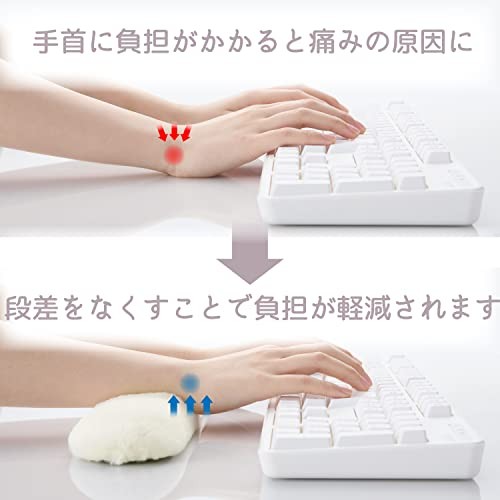 ELECOM Wrist Rest Fluffy Short Fur Type Comfortable Fatigue Reduction ...