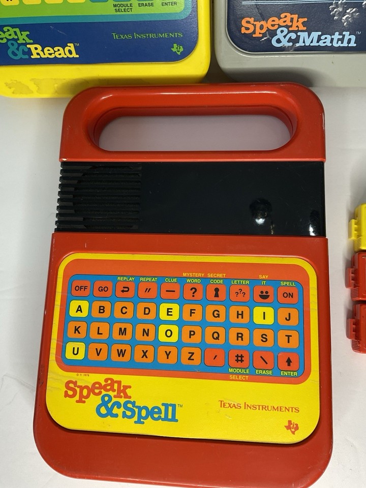 Lot Of 3 Texas Instruments Speak Math Speak Spell Speak Read Learning ...