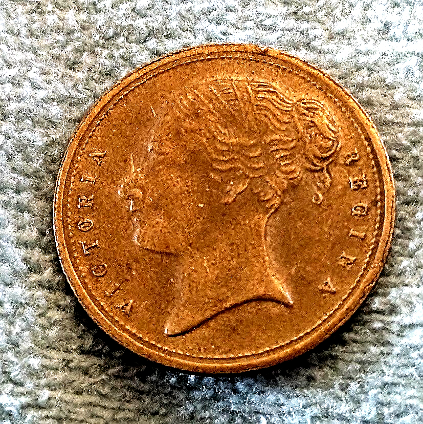 Unknown Antique Queen Victoria Coin Eagle Bird Gold Lustre English Old ...