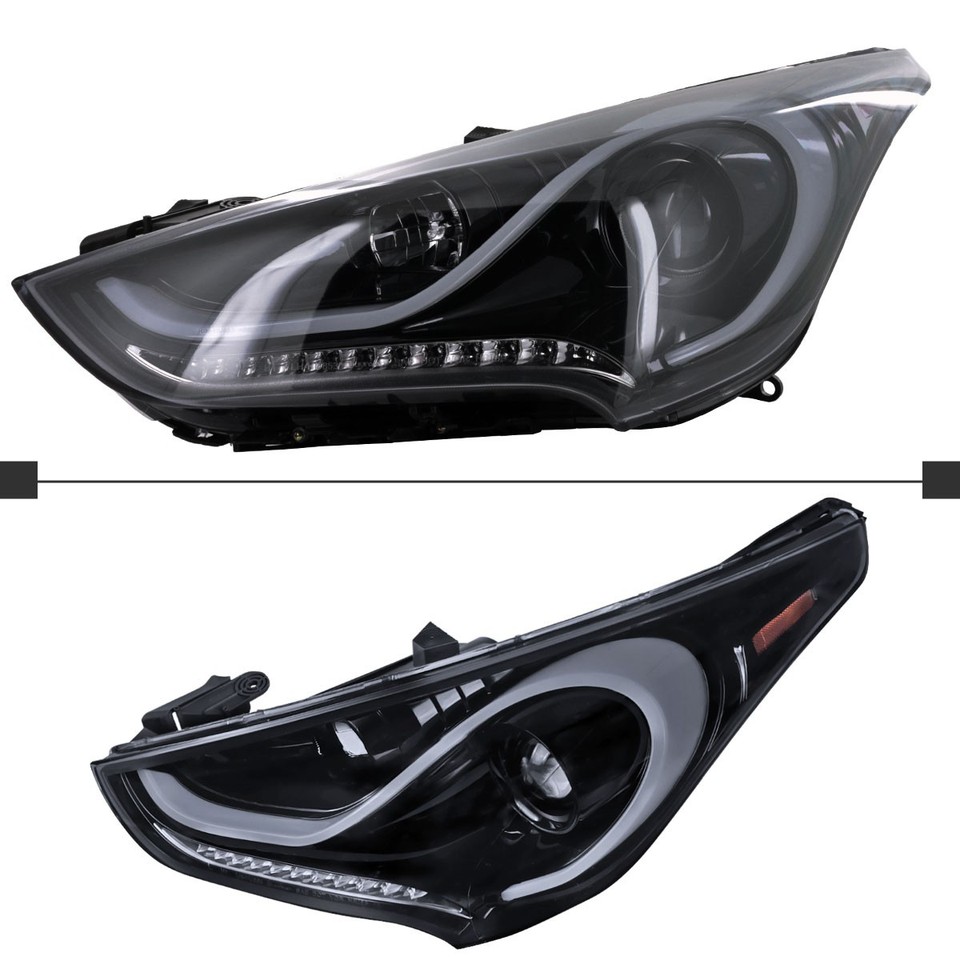 Smoke Fits 2012-2017 Hyundai Veloster LED Projector Headlights ...