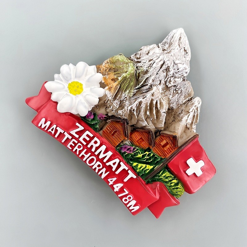 Zermatt Matterhorn Switzerland Tourist Souvenir Resin Refrigerator ...