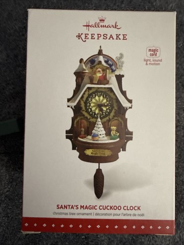 Hallmark Keepsake Ornament Santa's Magic Cuckoo Clock Cord 2017 Repaint ...