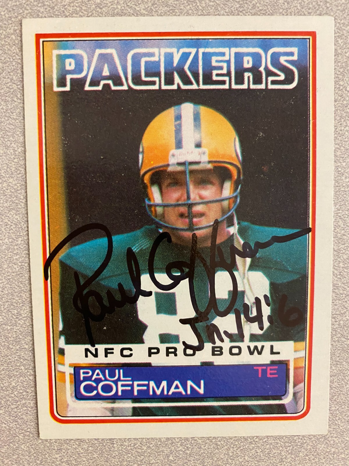 Paul Coffman signed GREEN BAY PACKERS card 1983 Topps | eBay