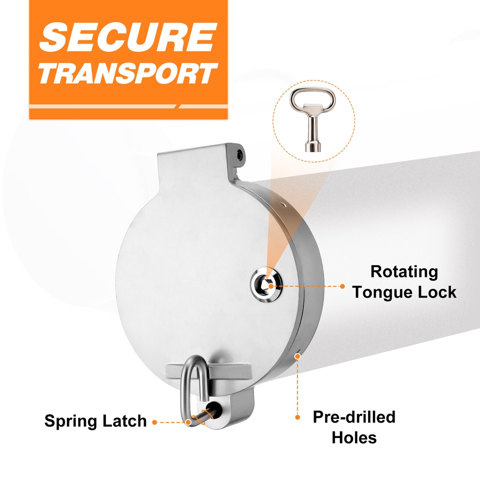 Silver Conduit Carrier Kit for 6" PVC Pipe Van SUV Rack Mount Ladder ...