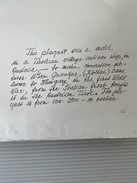 Vintage Bronze Tyrolean Plaque - Collected During WW1, ca 1900 | eBay