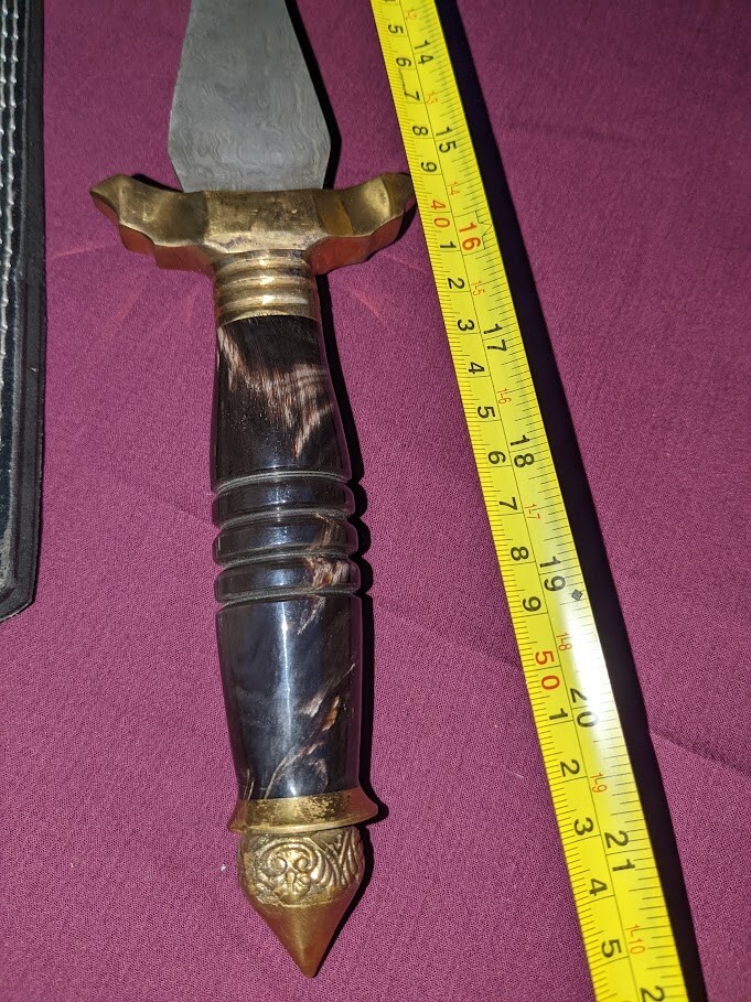 Pioneer Custom Hand Forged 15-inch Blade Dagger Pre-Loved Displayed But ...