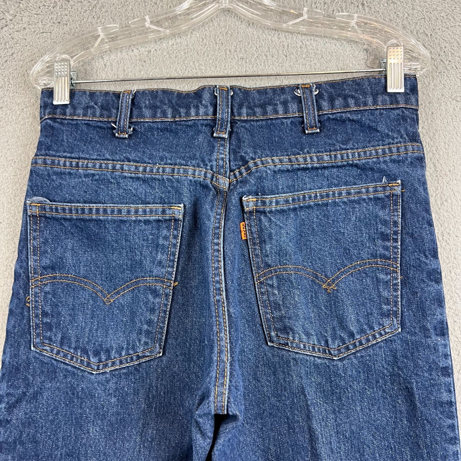 Vintage 70’s Levi’s 646-0217 Flare Bottom Jeans-Orange Tab-Talon size ...