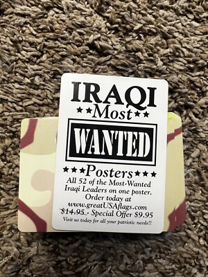 Iraqi Iraq Most Wanted Playing Cards 2003 American Made by Bicycle New ...