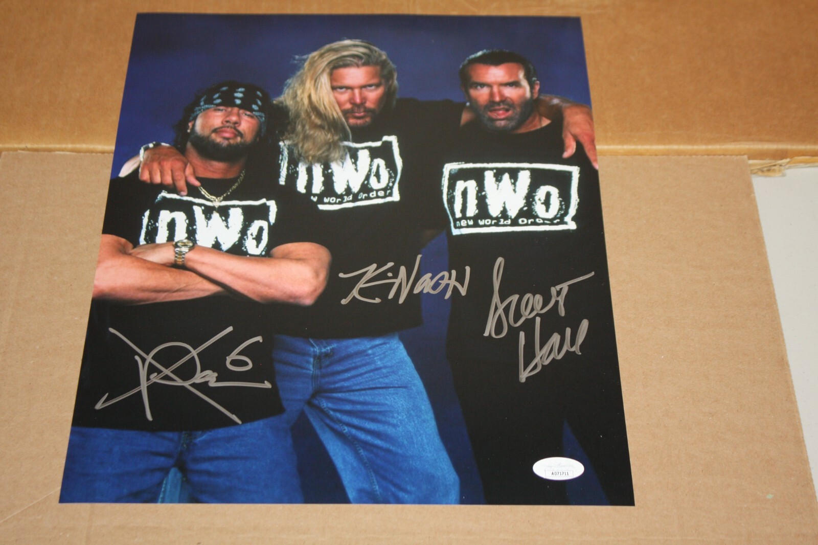 NWO WCW WWE OUTSIDERS KEVIN NASH SCOTT HALL 6PAC(XPAC) SIGNED 11X14 ...